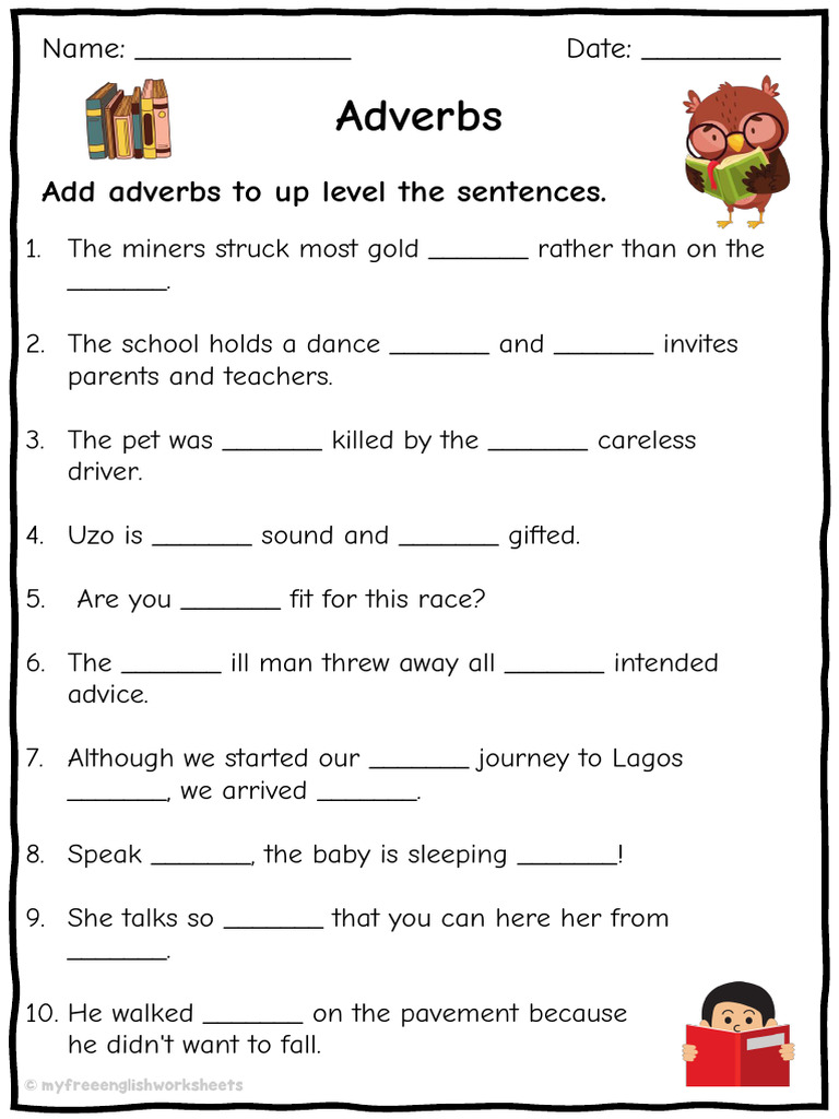 Adverbs-worksheet-1-Add-an-adverb | PDF