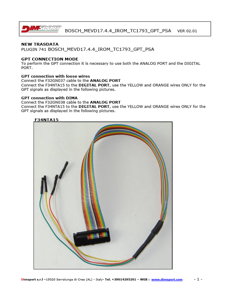 Bosch MEVD17.4.4 GPT Connection Guide | PDF | Electrical Engineering ...