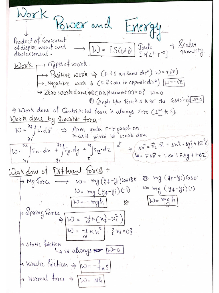 Work Power and Energy | PDF