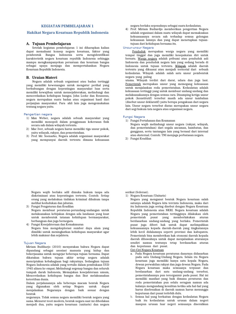 BAB 4 DINAMIKA PERSATUAN NKRI | PDF