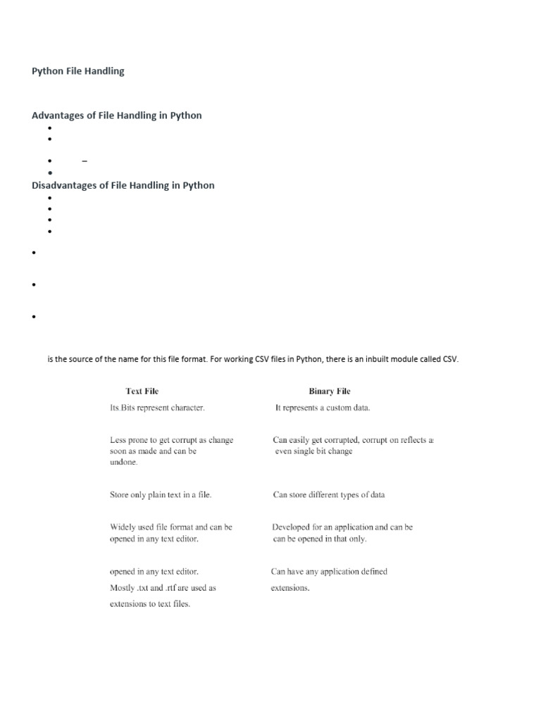 File Handling Introduction Pdf Comma Separated Values Computer File 8863