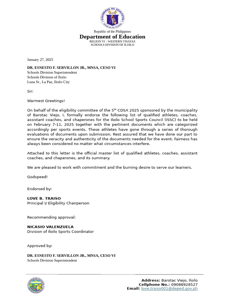 Issc Letter | PDF