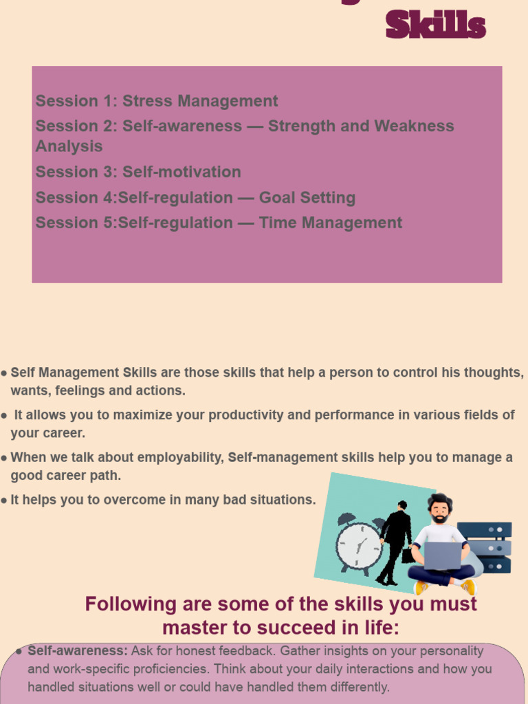 Essential Self-Management Skills Guide | PDF | Stress (Biology ...
