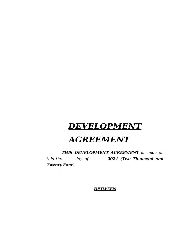 Development Agreement - Final Copy (Amit Banik - SGRC) | PDF | Conveyancing | Room