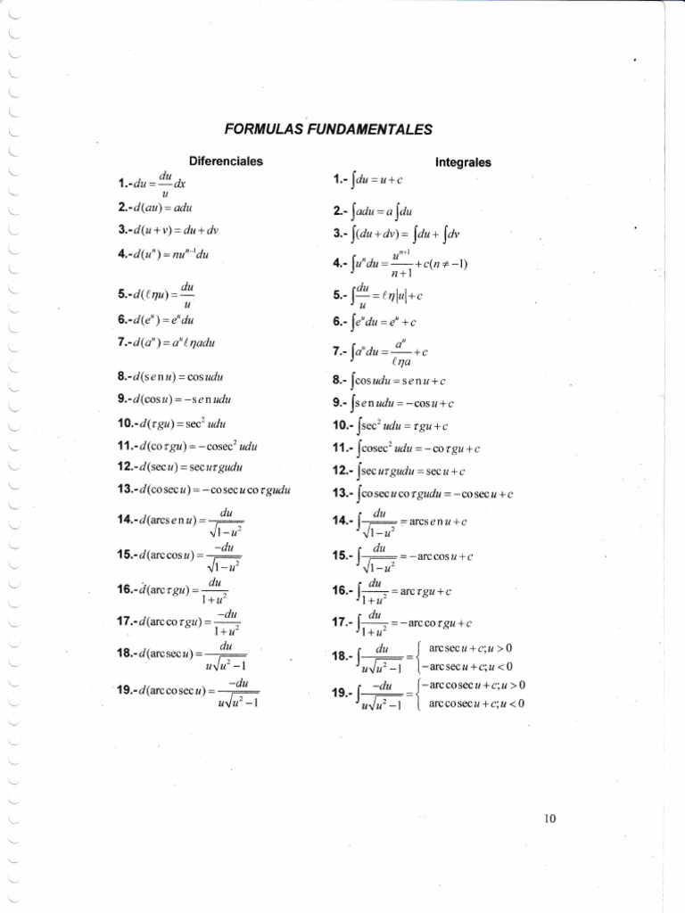 Formulas Matematica | PDF