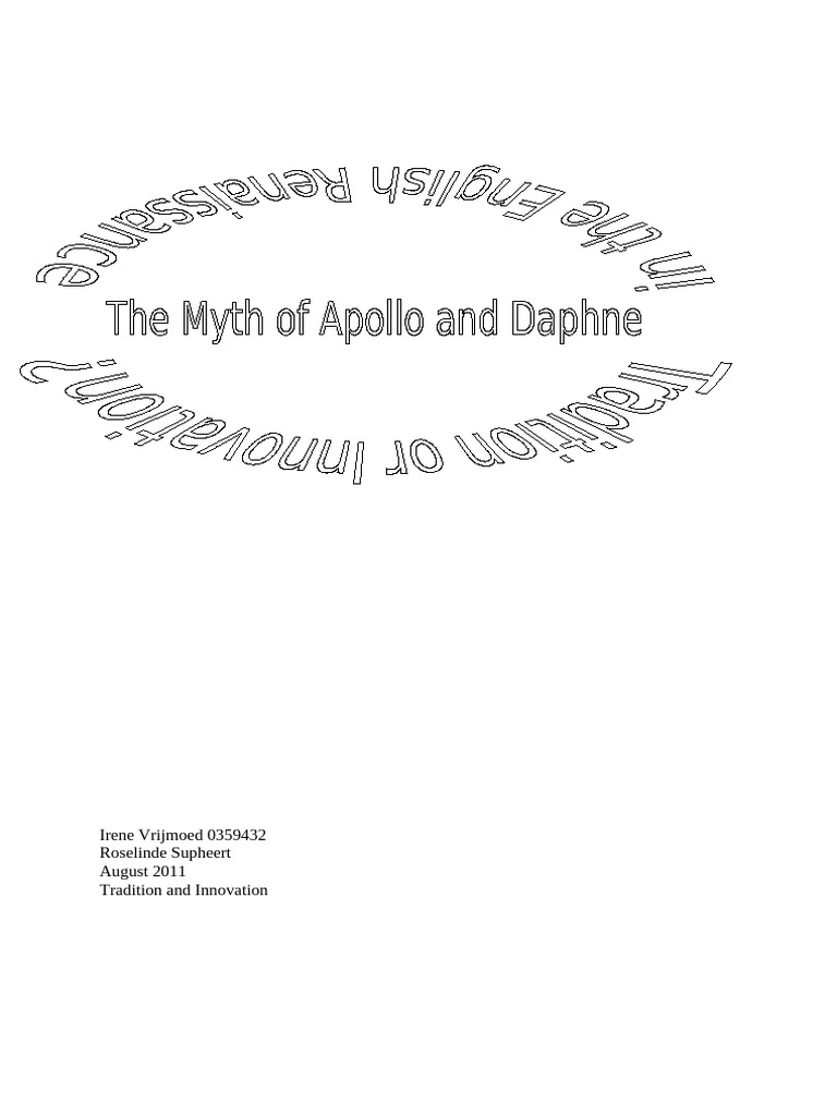 BA About Apollo and Daphne | PDF