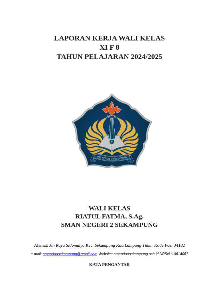Program Kerja Walas | PDF