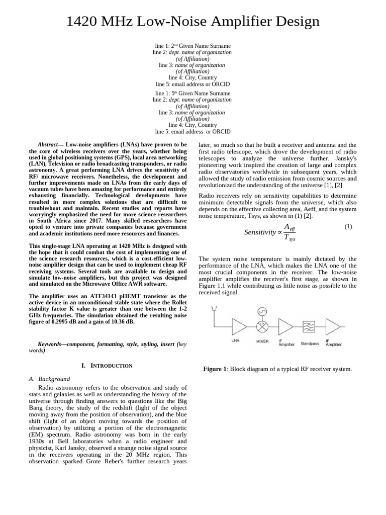 Results Based IEEE Conference Paper - Template-A4 | PDF | Amplifier ...