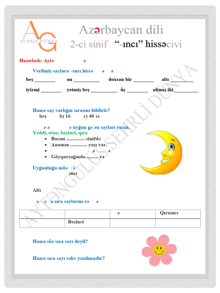 Incı 2-Ci Sinif | PDF