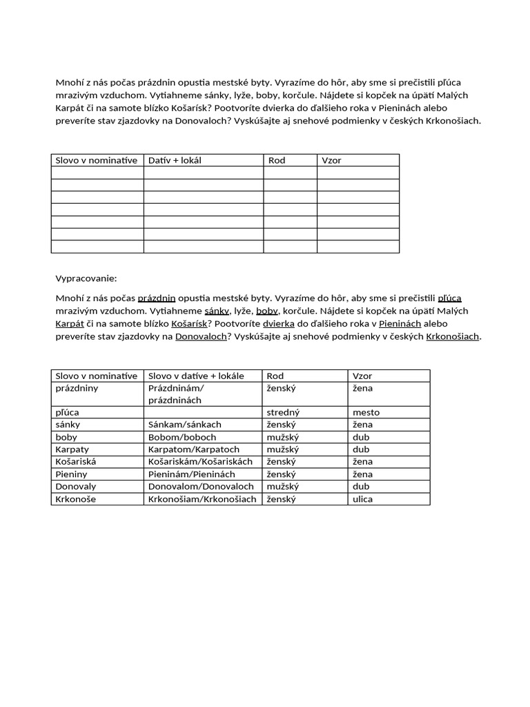 pomnozne_cvicenie slovak language | PDF