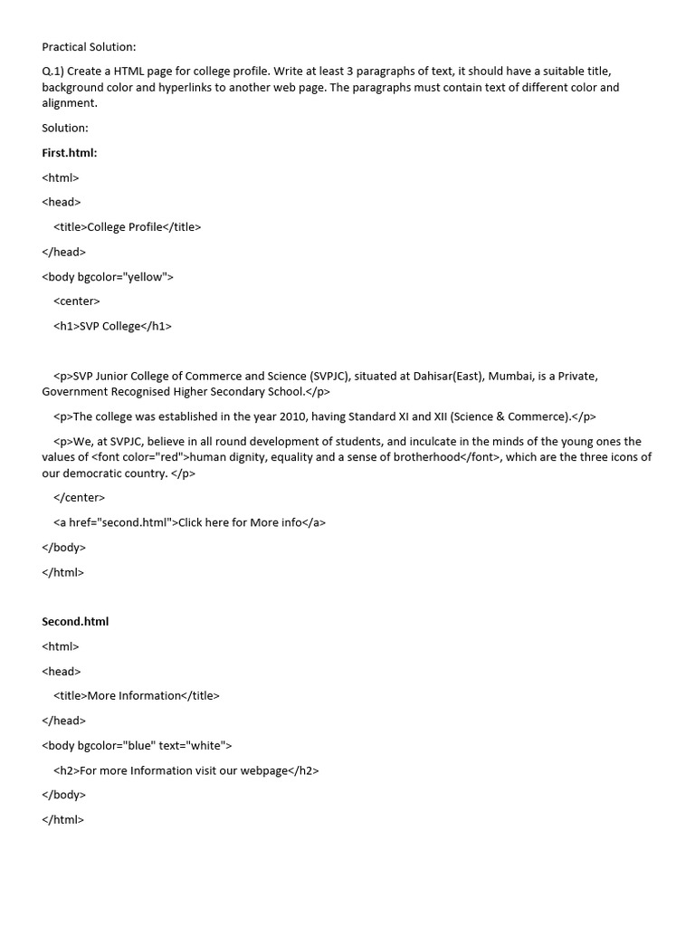 CS 1 Practical Important Programs | PDF | Hyperlink | Computing