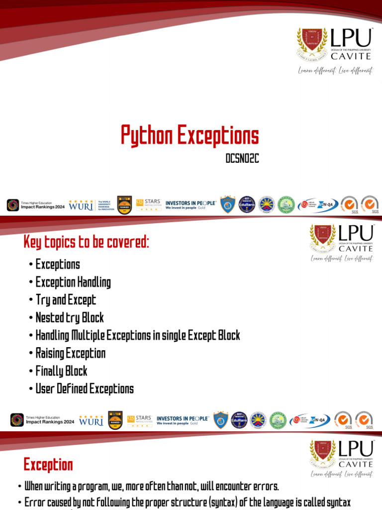 8 Exceptions Pdf Programming Paradigms Computer Engineering