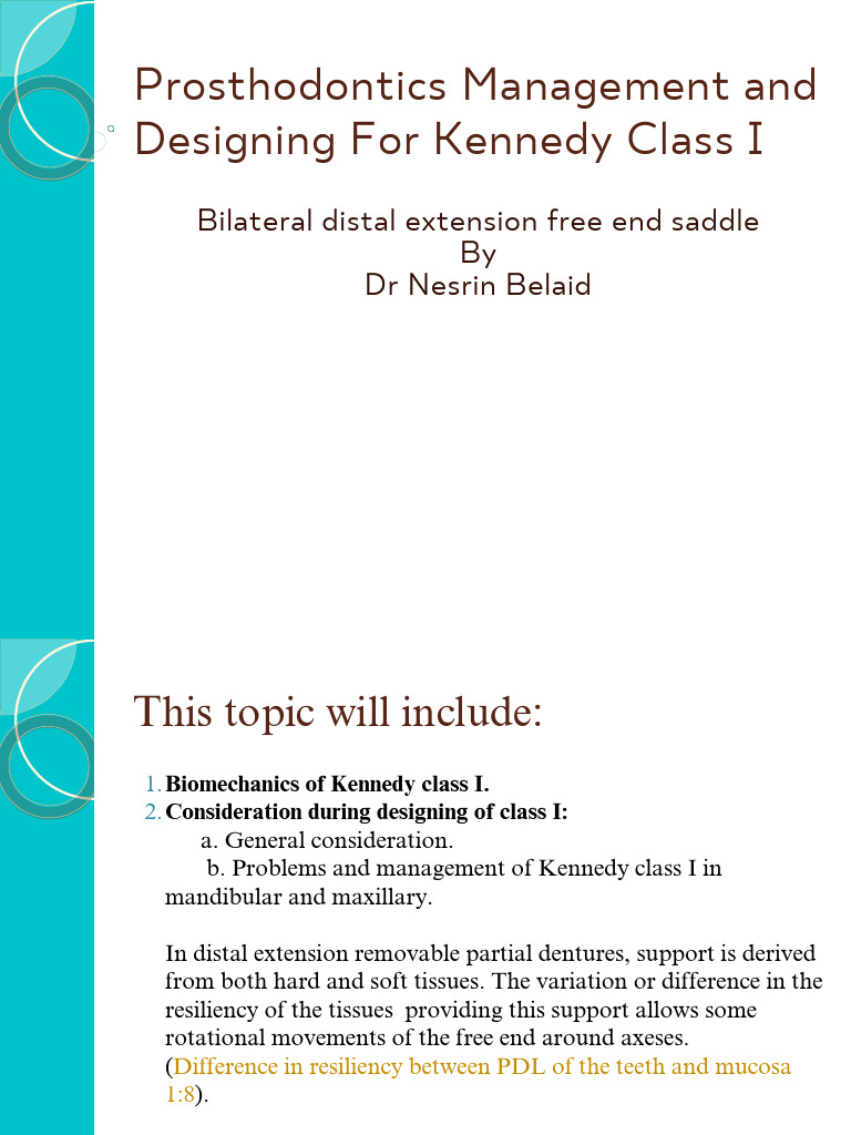 Designing RPDs for Kennedy Class I | PDF | Dental Implant | Dentures