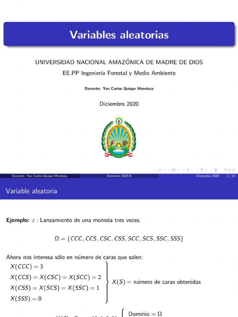 Variable Aleatoria | PDF