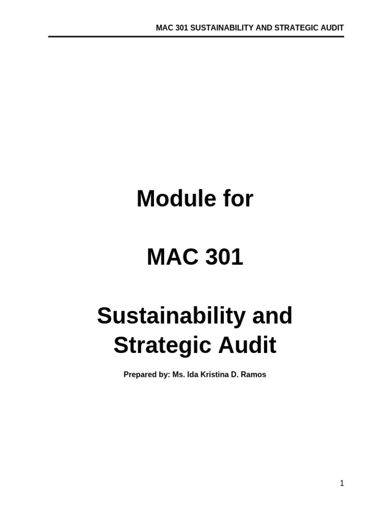 BSA BSMA MAC 301 Complete Module | PDF | Sustainability | Entrepreneurship