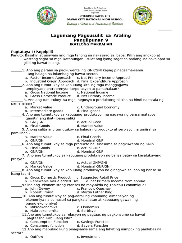 3rd Quarter Ap9 | PDF