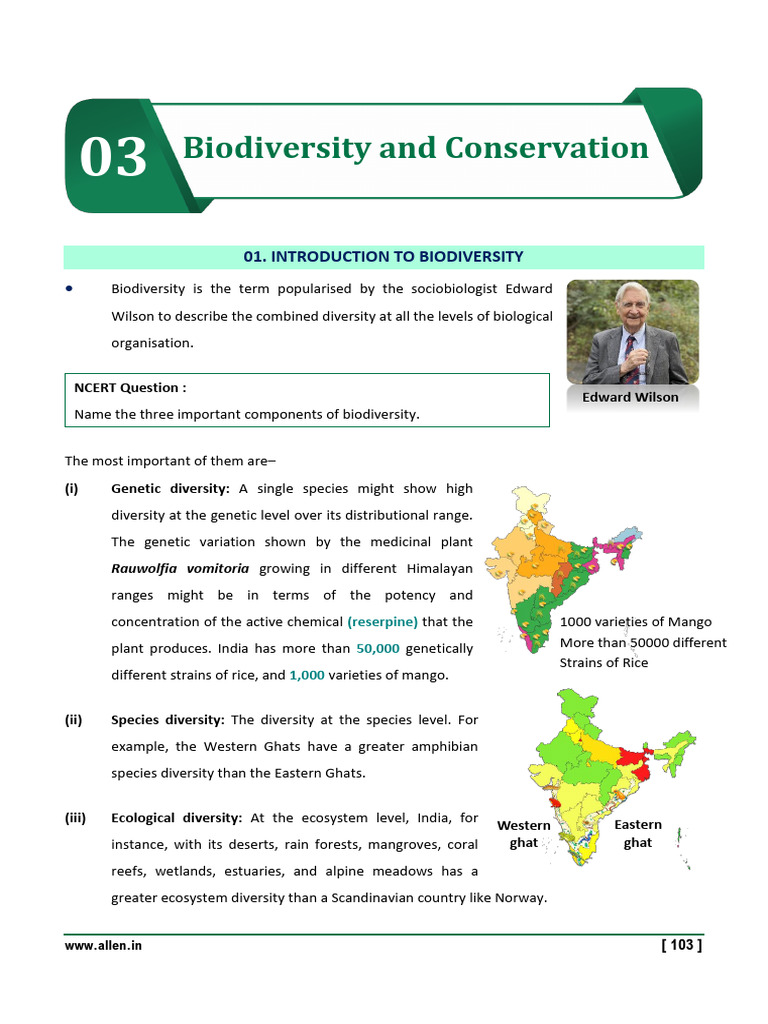 Introduction to Biodiversity Concepts | PDF | Biodiversity ...