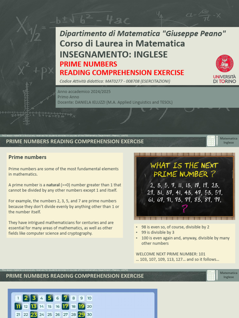MAT I - PRIME NUMBERS - Workshop | PDF | Prime Number | Cryptography