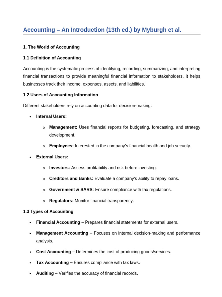 Introduction to Accounting Concepts | PDF | Debits And Credits | Accounting