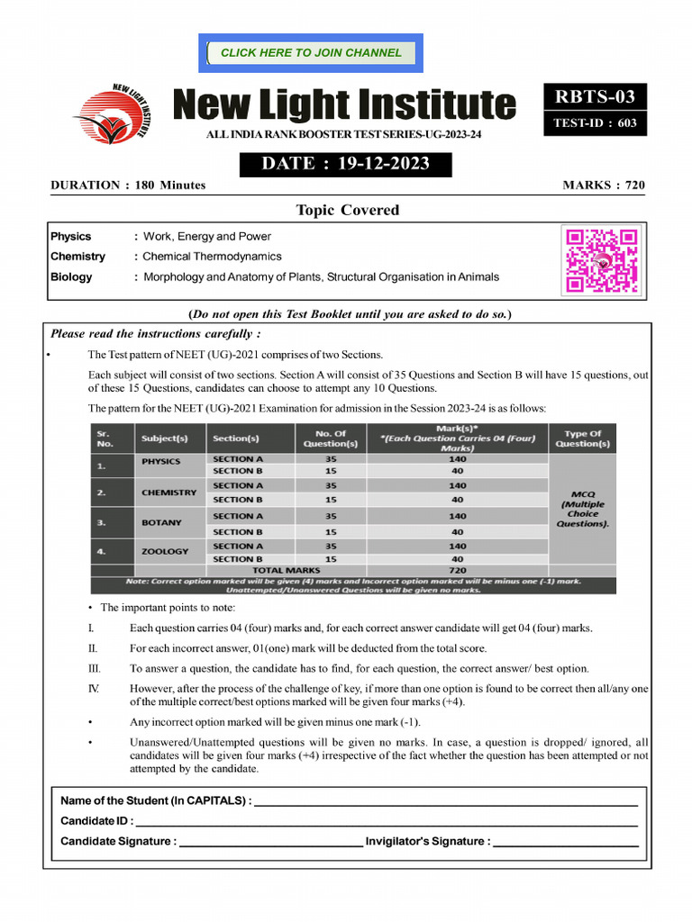 Rbts Test-3 (19-Dec.-23) (Eh) Paper | PDF
