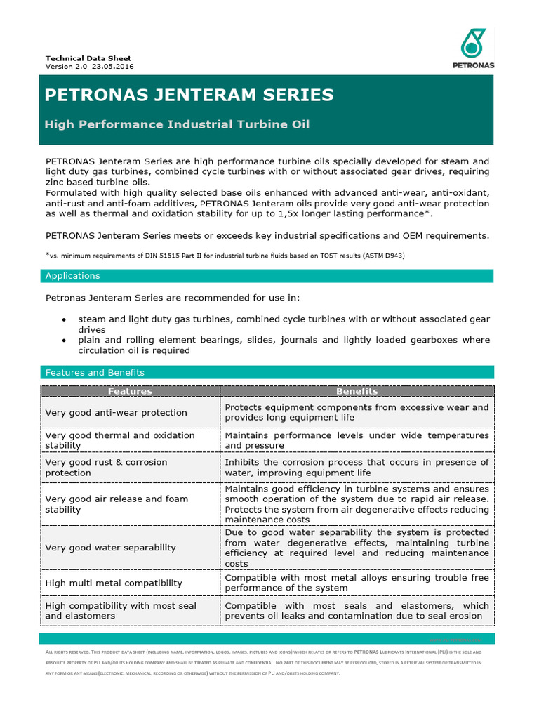 PETRONAS_Jenteram_ingles | PDF | Motor Oil | Mechanical Engineering