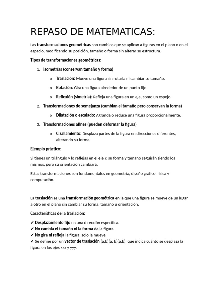 REPASO DE MATEMATICAS | PDF