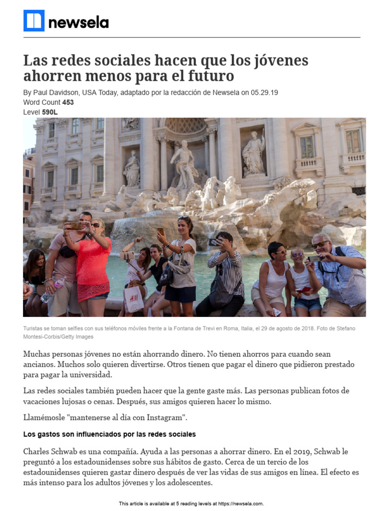 Instagram Pressure Spanish 52219 Article - and - Quiz | PDF