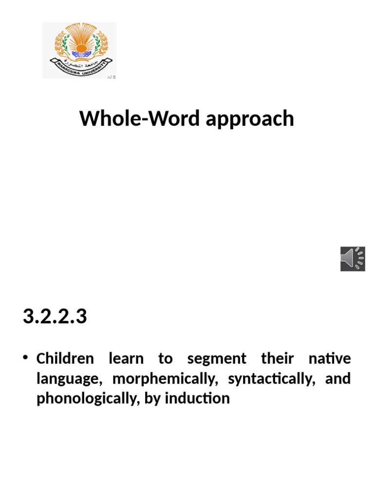 Whole-Word Reading Method Guide | PDF