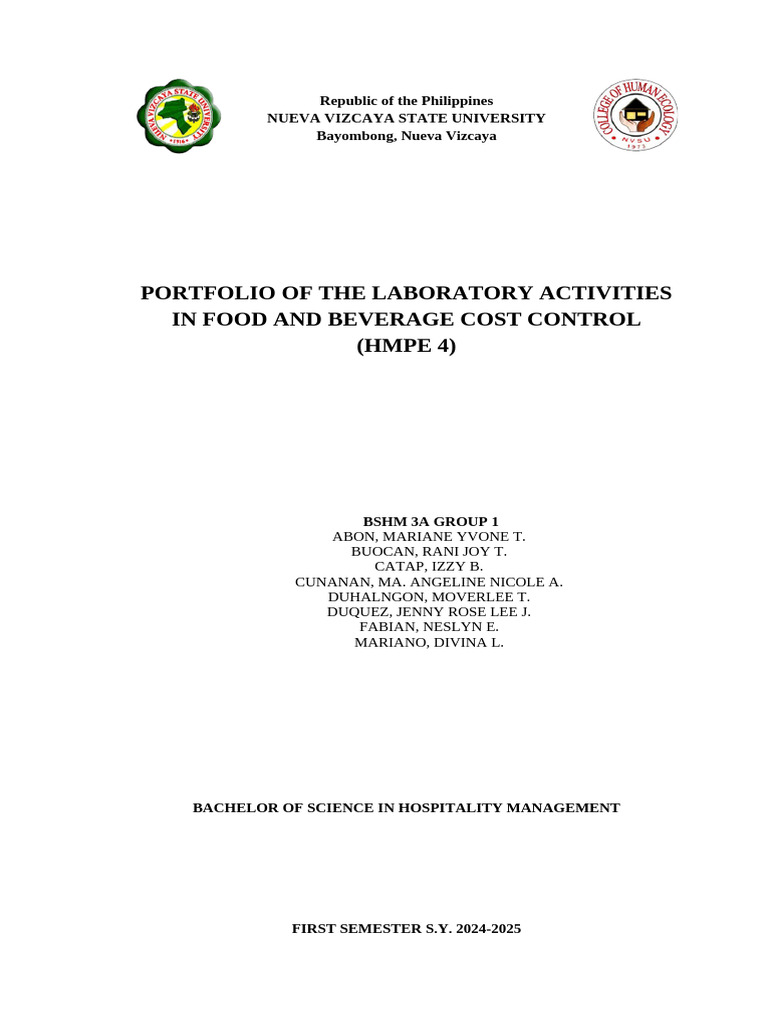 Standard-Format_Cover-Page_F-B-Cost-Control-Portfolio | PDF
