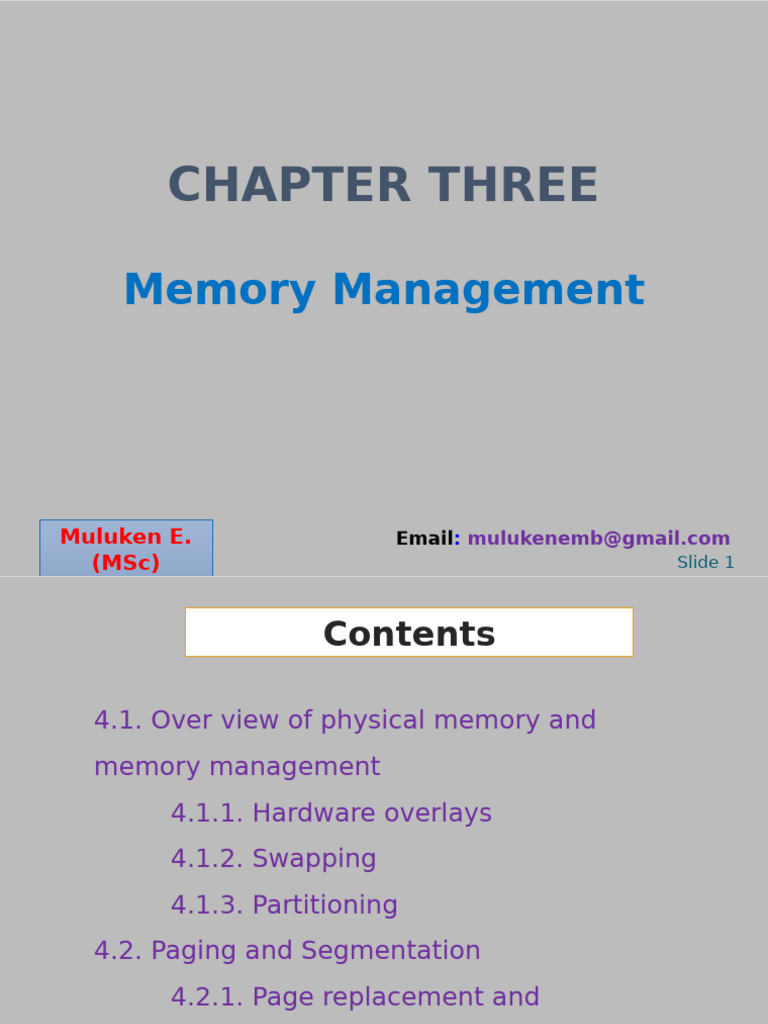 Chapter 3 Memory Managment | PDF | Computer Data Storage | Process (Computing)