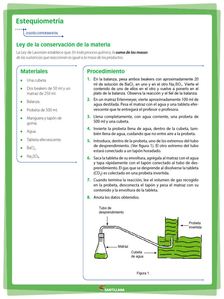 Experimento Ley de Lavoisier | PDF