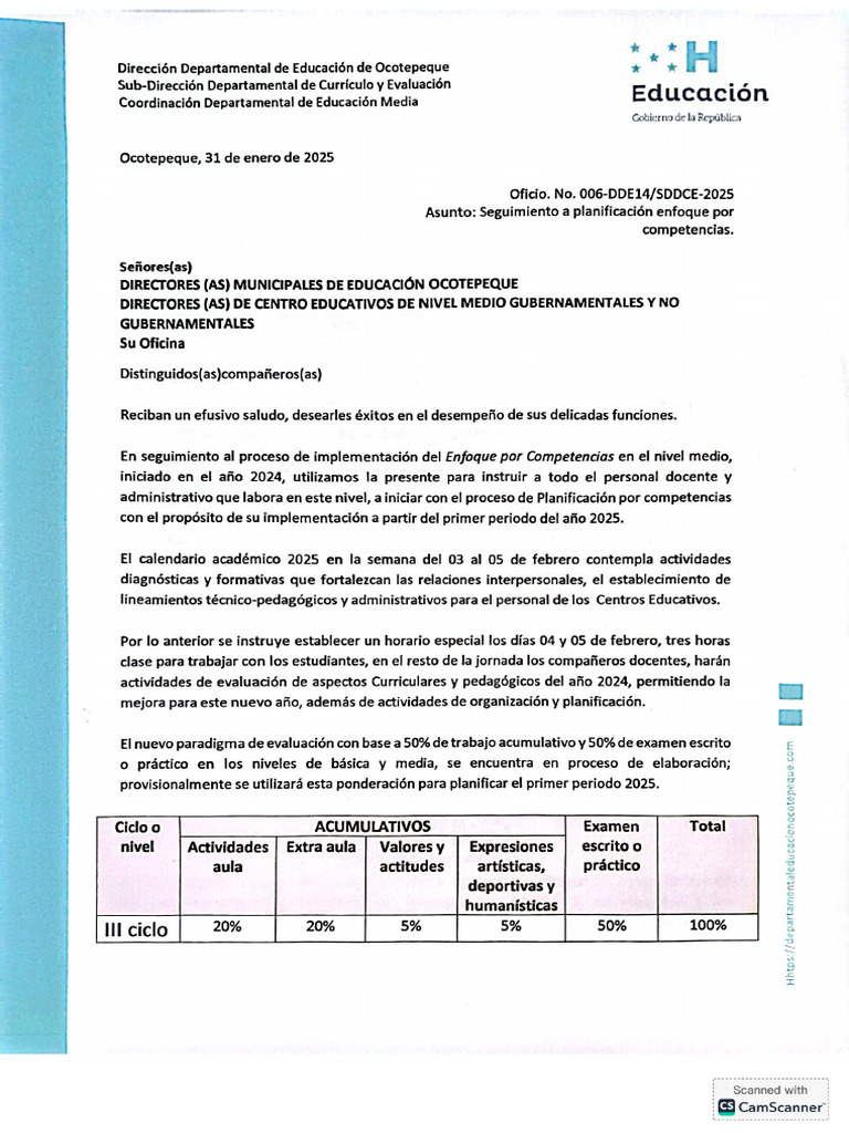 Oficio No. 006 | PDF