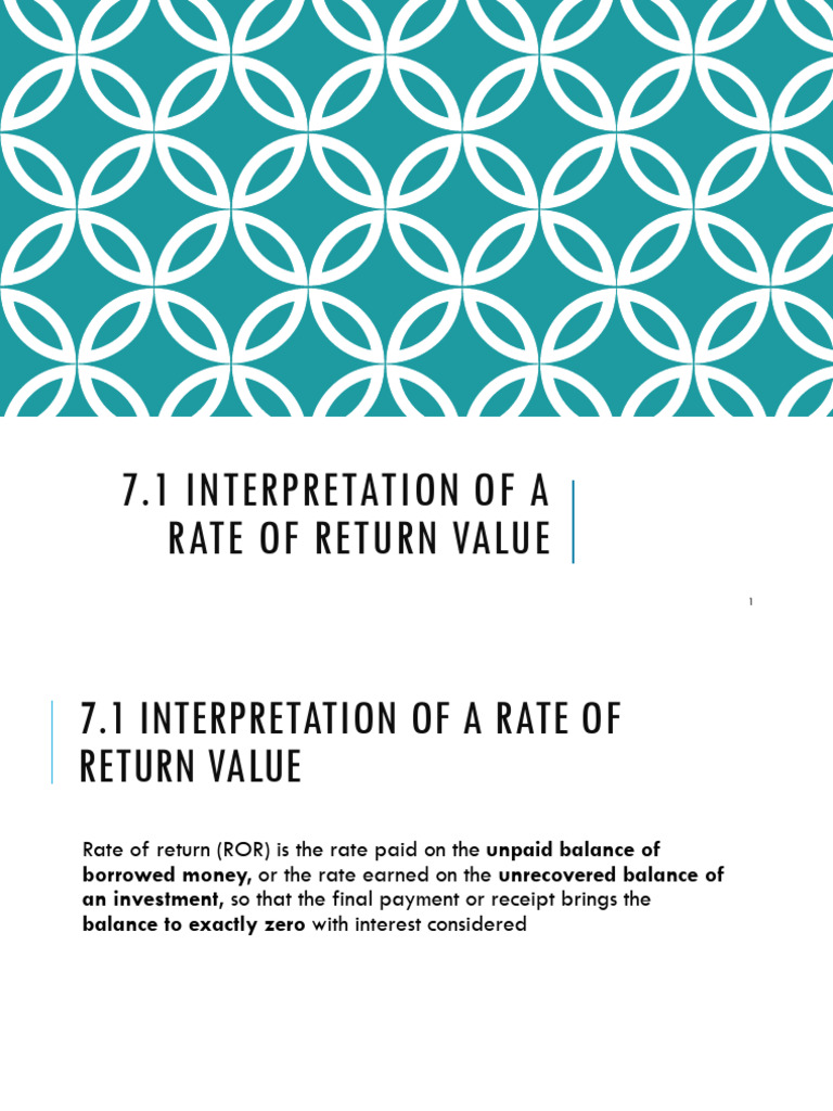 Ch7_Rate_of_Return_Analysis_One_Project | PDF | Bonds (Finance) | Interest Ch7_Rate_of_Return_Analysis_One_Project | PDF | Bonds (Finance) | Interest