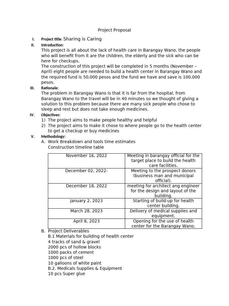 Project Proposal in Eaap | PDF | Materials
