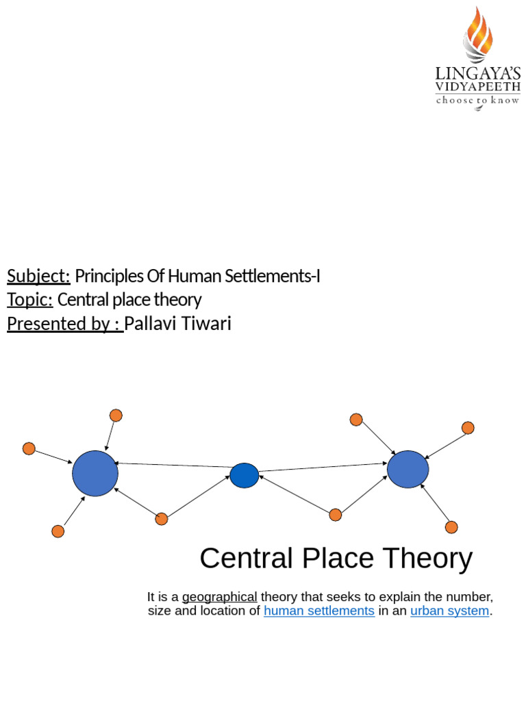 Central Place Theory Explained | PDF | Economies