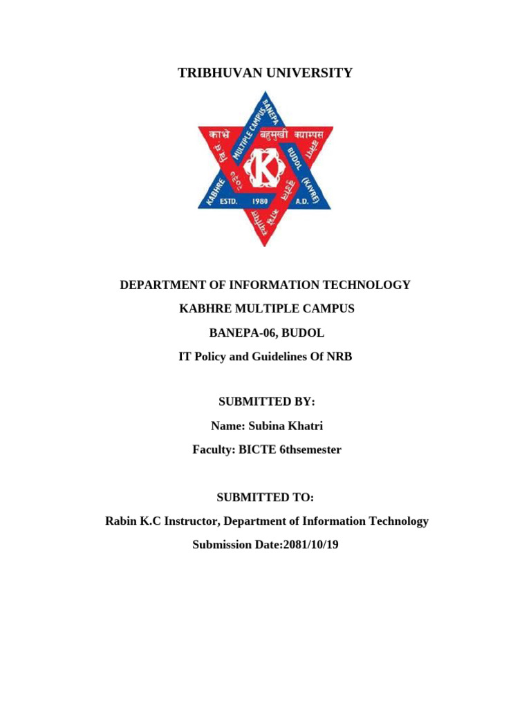 NRB IT POlicy and Guidelines | PDF | Computer Security | Security