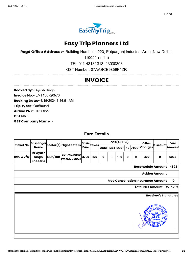 Easemytrip.com _ Dashboard2 | PDF
