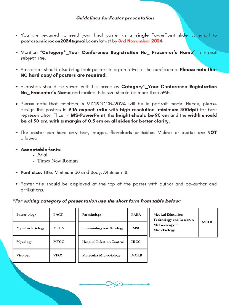 Guidelines For Poster | PDF
