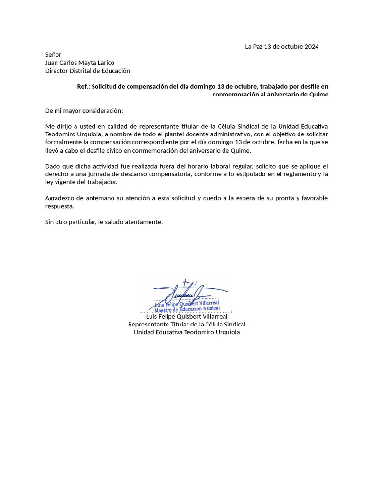 Modelo de Carta | PDF