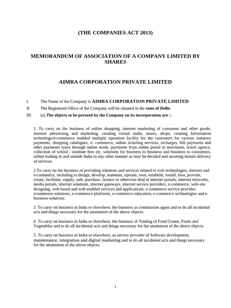 Altered MOA Revised | PDF | E Commerce | Patent