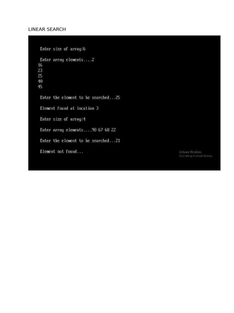 Linear Search | PDF