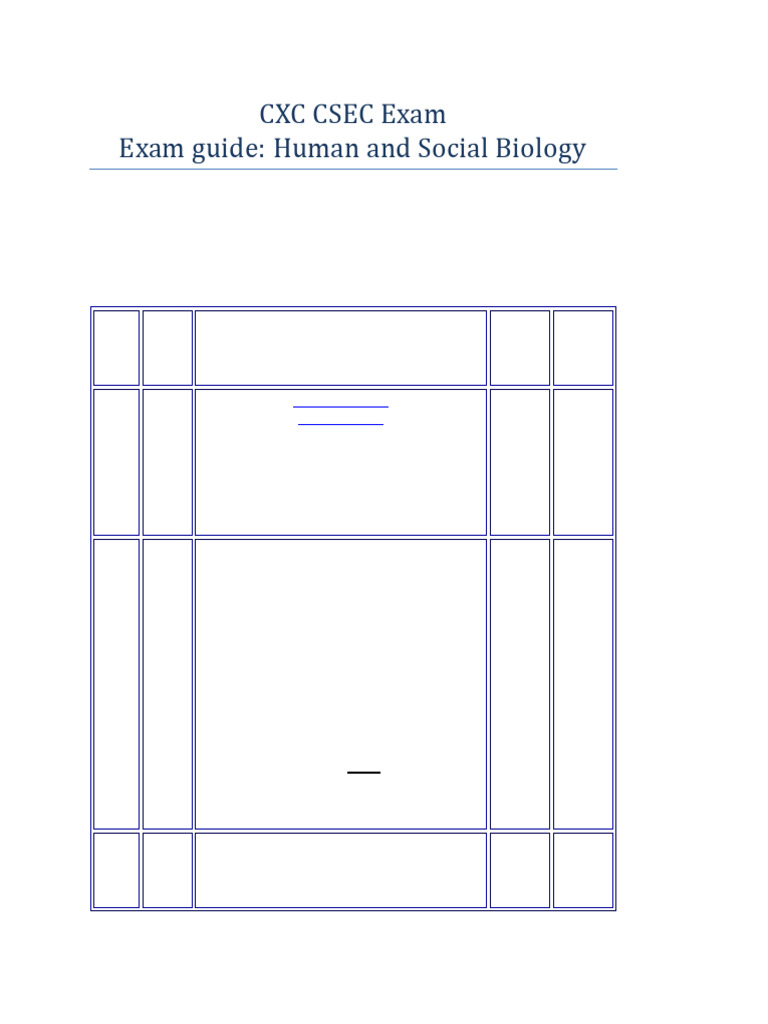Pdfcoffee.com Cxc Csec Exam Human and Social Biology PDF Free | PDF