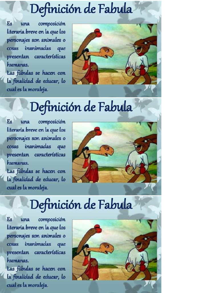 Definición de Fábula | PDF