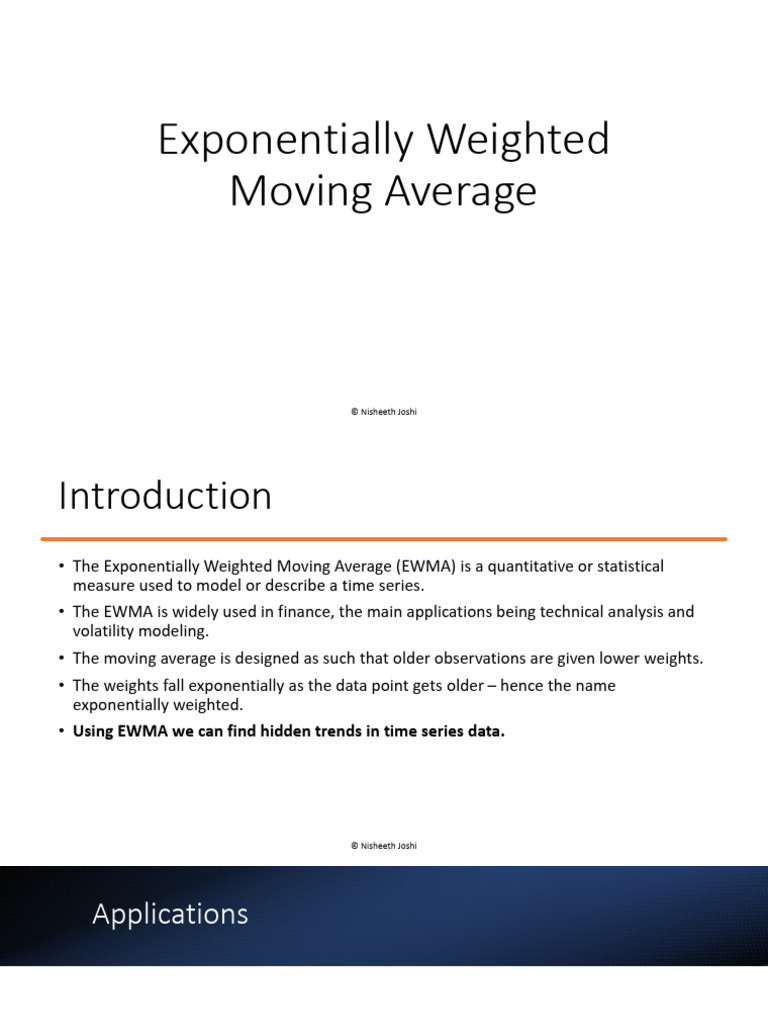9 - EWMA | PDF | Moving Average | Time Series