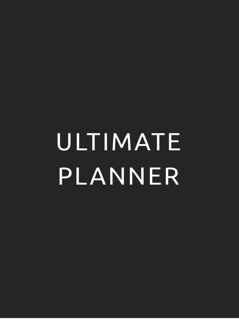 1. FULL PLANNER for TEST ReMarkable_Ultimate_Planner | PDF | Budget | Money