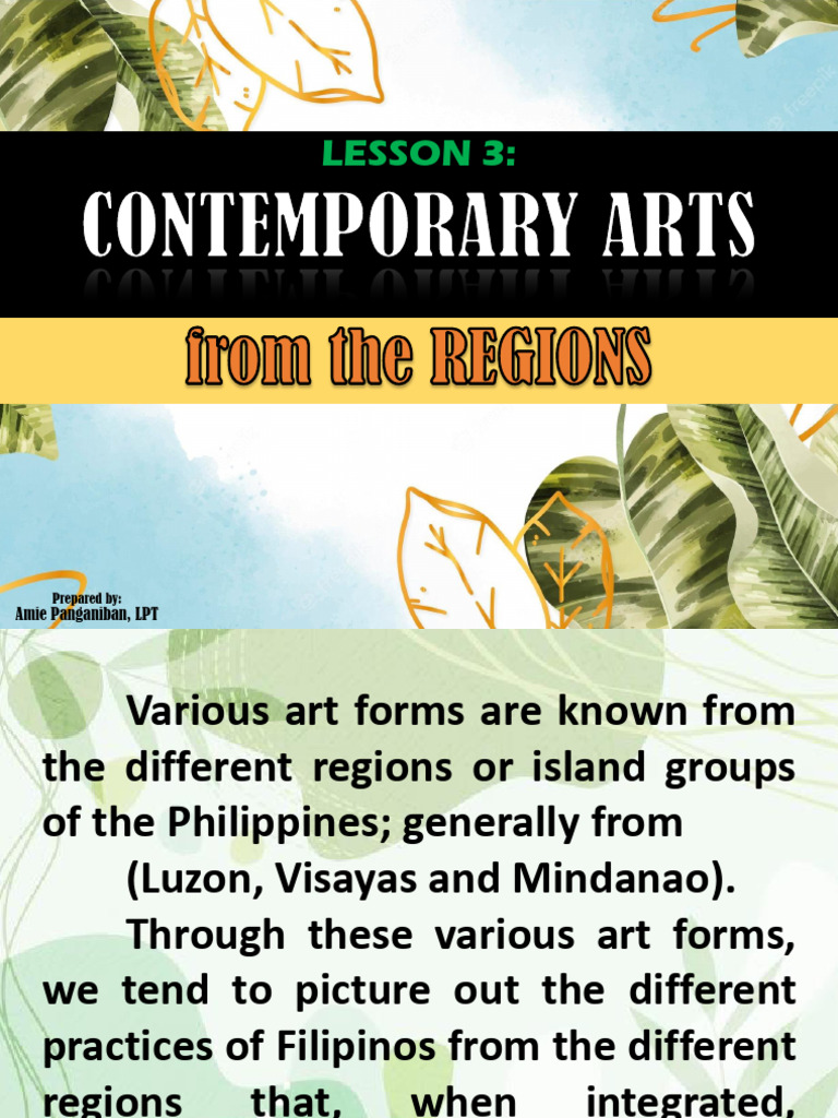 Lesson 3 - Contemporary Art Forms From The Regions | PDF | The Arts | Dances