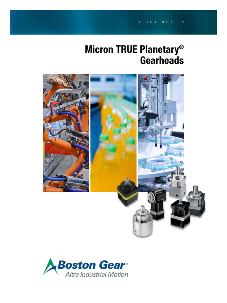 Boston Gear Micron TRUE Planetary Gearheads | PDF | Gear | Manufactured ...