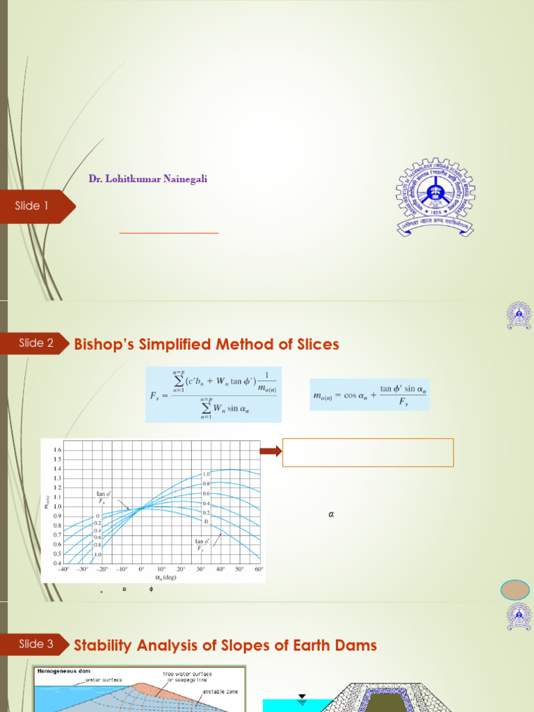 Slope Stability of Earth Dams | PDF | Soil Mechanics | Continuum Mechanics