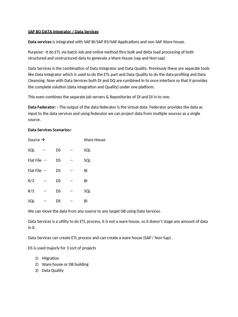 01 - Intro - SAP BO DATA Integrator | PDF | Information Retrieval | Computing