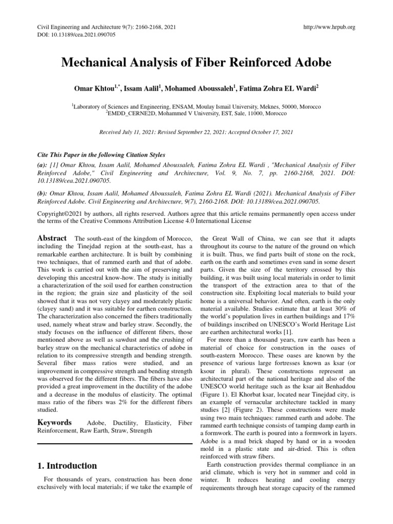 Mechanical Analysis of Fiber Reinforced | PDF | Applied And ...